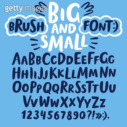 Brush hand drawn big and small letters 이미지 (869386746) - 게티이미지뱅크