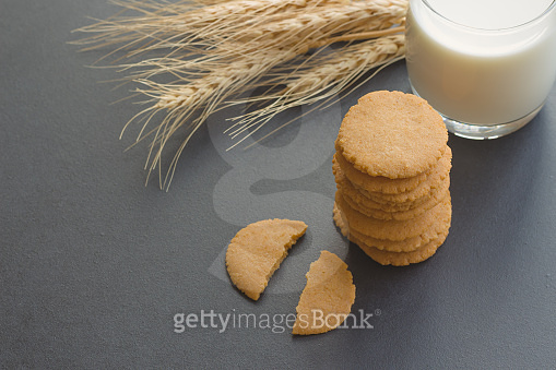 Homemade bakery:Thin biscuits or cookies baked from multi grains so ...