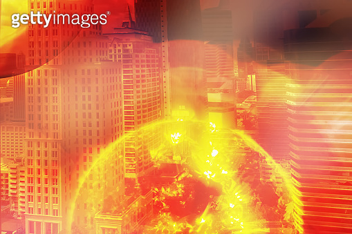Apocalypse day the danger of nuclear war destroy everything with heat ...