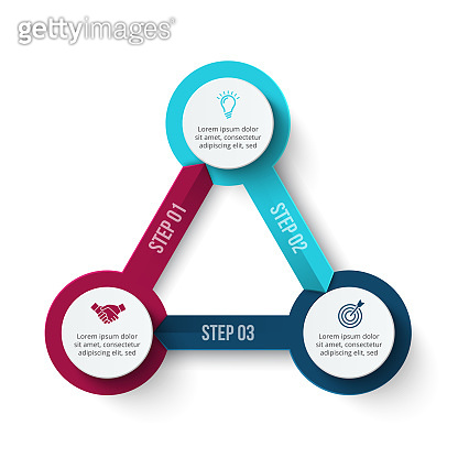 Vector circle element for infographic. Template for cycle diagram, graph, presentation and round ...