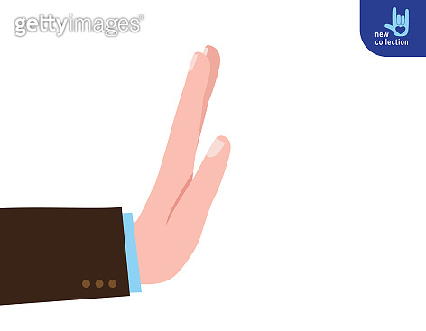 Closeup. Businessman hand stop. brake concept. Vector flat cartoon ...