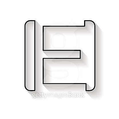 Vector initial letter E. Sign made with black line 이미지 (684834722) - 게티 ...