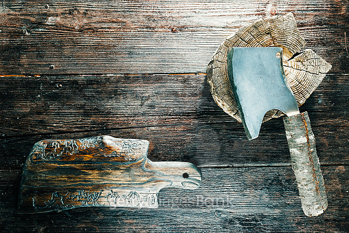 Butcher tools top view 이미지 (639485488) - 게티이미지뱅크