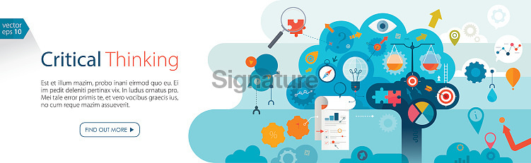 Brain Critical Thinking Banner Template 이미지 (656737038) - 게티이미지뱅크