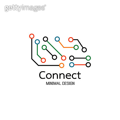 Abstract network connection. icon logo design. Vector Illustration ...