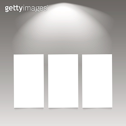 Scene illumination. Cold light effect. Stage illuminated spotlight with ...