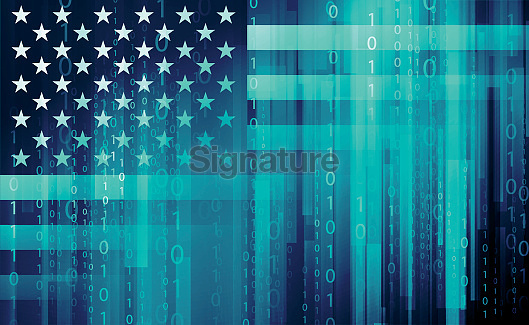 American flag - cyber security (646068048) 일러스트, 무료 일러스트 - 게티이미지뱅크