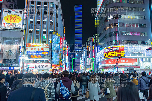 Kabuchiko district, Shinjuku, Tokyo, Japan (637127242) - 게티이미지뱅크