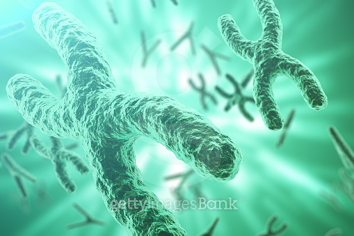 XY-chromosomes on background, medical symbol gene therapy or ...