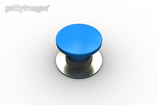 Digitally generated shiny blue push button 이미지 (817322444) - 게티이미지뱅크