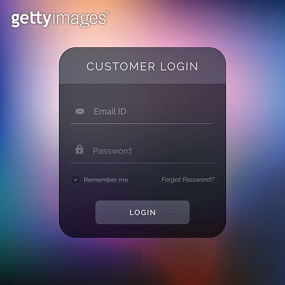 dark user interface design for login template 이미지 (844278126) - 게티이미지뱅크