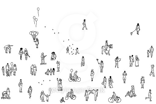 Seamless banner of tiny people 이미지 (693985232) - 게티이미지뱅크