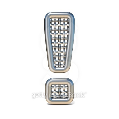 Outlined metal wire mesh font EXCLAMATION MARK 3D (680314542) 일러스트, 무료 ...