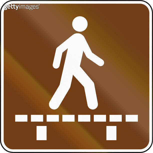 United States MUTCD guide road sign - Walk on boardwalk (860669996 ...