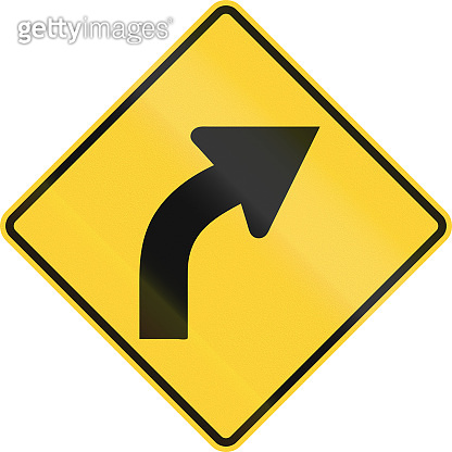 United States MUTCD road sign - Curve 이미지 (861180846) - 게티이미지뱅크