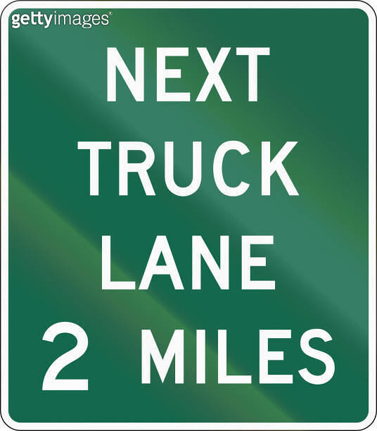 United States MUTCD road sign - Truck lane (864583554) 일러스트, 무료 일러스트 ...