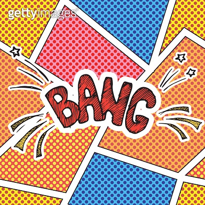 Comic book speech bubble, cartoon sound effect. Hand drawn pop art ...