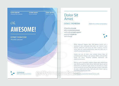 Business blue brochure, flyer, booklet design layout template. Vector ...