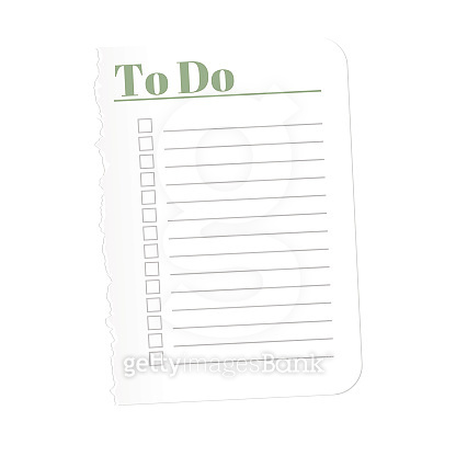 To do list. Torn a blank sheet of paper record (636565872) 일러스트, 무료 ...