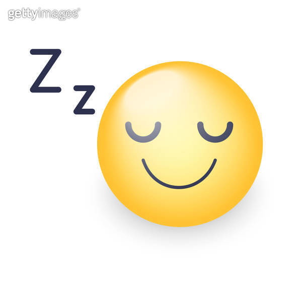 Sleeping vector Face. Sleeping emoticon mood with compressed teeth ...