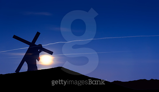 Jesus Christ Carrying Cross up Calvary on Good Friday 이미지 (626685824 ...