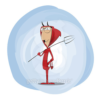 Cute cartoon guy dressed in devil costume (646820776) 일러스트, 무료 일러스트 ...