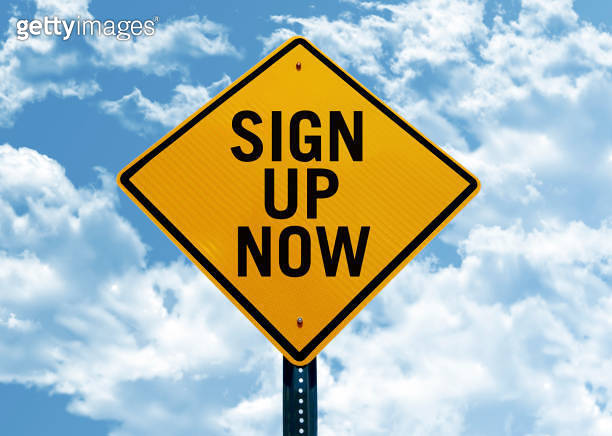"sign up now" traffic sign 이미지 (671156866) - 게티이미지뱅크