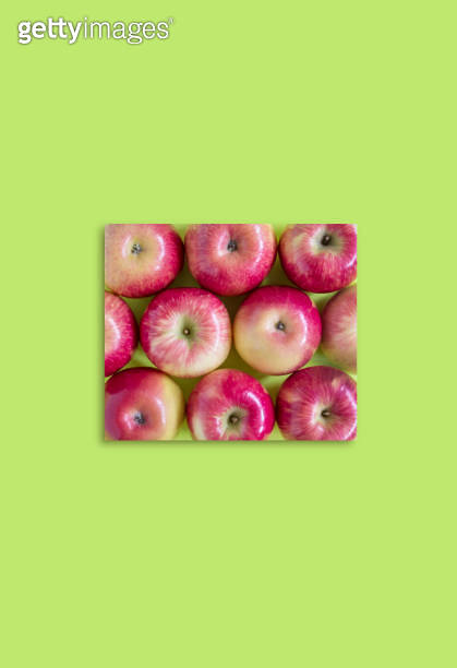 round apples in a square box shape 이미지 (695075414) - 게티이미지뱅크