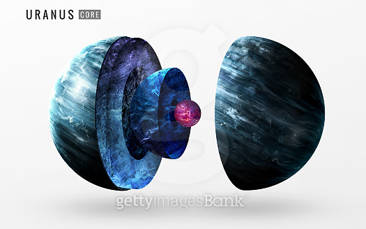 Uranus inner structure. Elements of this image furnished by NASA 이미지 ...