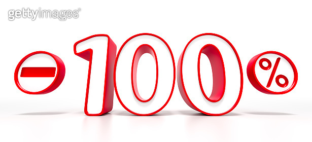 100 percent red symbol isolated on white background (887240042) 아이콘, 무료 ...
