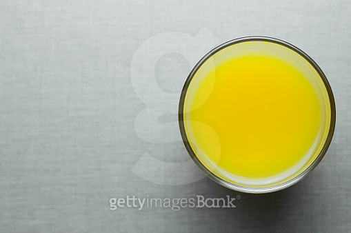 orange juice in glass on fabric texture background. 이미지 (626953150 ...