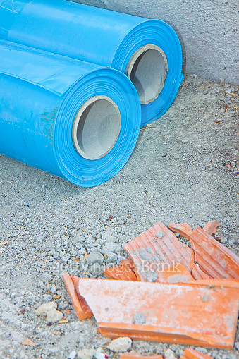 Polyethylene protection vapour barrier to restrict the passage of ...