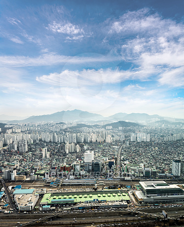 Seoul cityscapes, skyline, high rise office buildings and skyscrapers ...