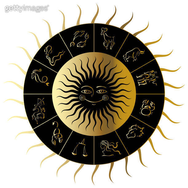 Zodiac Circle With Horoscope Signs 이미지 887406890 게티이미지뱅크