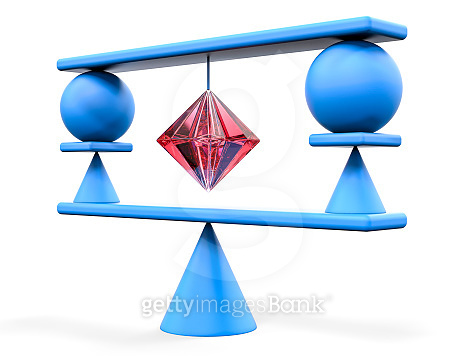 3D Isolated Blue Jewel Balance Abstract Spheres Shapes Scale Equ 이미지 ...