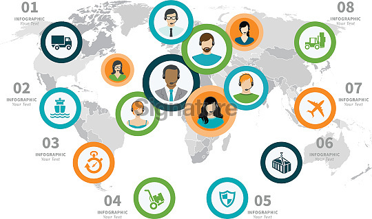 Logistic Support Infographic (638142418) 일러스트, 무료 일러스트 - 게티이미지뱅크