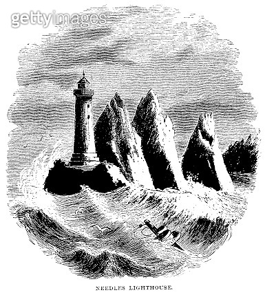 Victorian lighthouse illustration from Lighthouses and Lightships by W ...