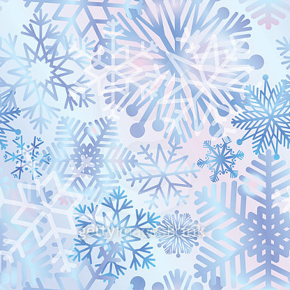 Snow tile pattern. Snowflakes textured background. White wonderland ...