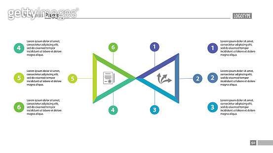 Two triangle segment option chart 이미지 (838107224) - 게티이미지뱅크