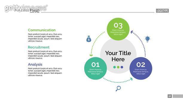 Three Circles Cycle Slide Template (806711084) - 게티이미지뱅크