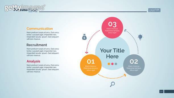 Three Circles Cycle Slide Template 이미지 (692266358) - 게티이미지뱅크