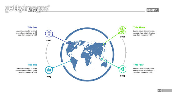 Four World Map Items Slide Template 이미지 (890174390) - 게티이미지뱅크