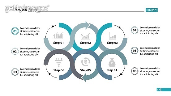 Six steps process chart 이미지 (896783072) - 게티이미지뱅크