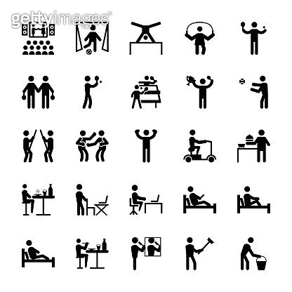 Pictogram Of Everyday Glyphs 3 (825075294) - 게티이미지뱅크