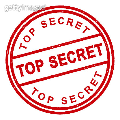 Top Secret Red Rubber Stamp Icon on Transparent Background (891809896 ...