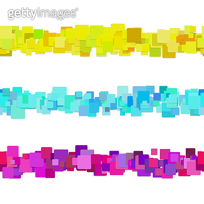 Abstract square pattern page divider line design set - vector design ...