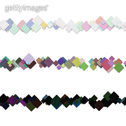 Repeatable square pattern paragraph divider line design set - vector ...