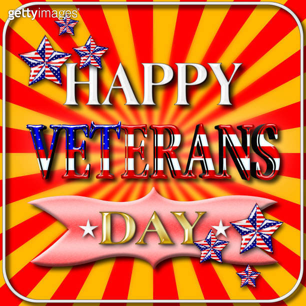 Happy Veterans Day, 3D Illustration, Honoring all who served, American ...
