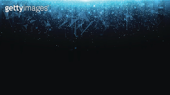 Abstract polygonal background from connected triangles and dots ...