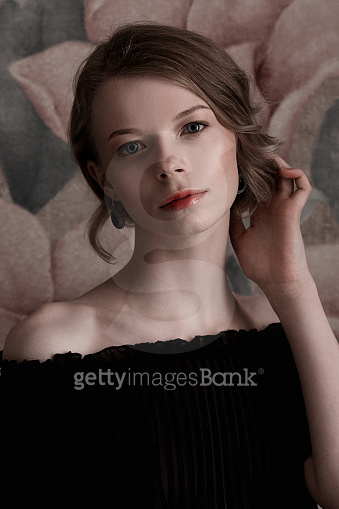 Fashion shiny highlighter on skin, sexy gloss lips make-up and curved ...